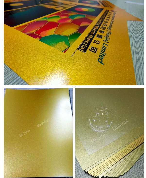 Warna Emas Digital Printing PVC Sheet Untuk Laminasi Kartu Plastik